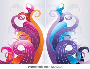 Twin Color Vector Illustration Background Stock Vector (Royalty Free ...
