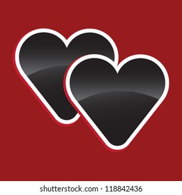 Twin Hearts Stock Vector (Royalty Free) 118842436 | Shutterstock
