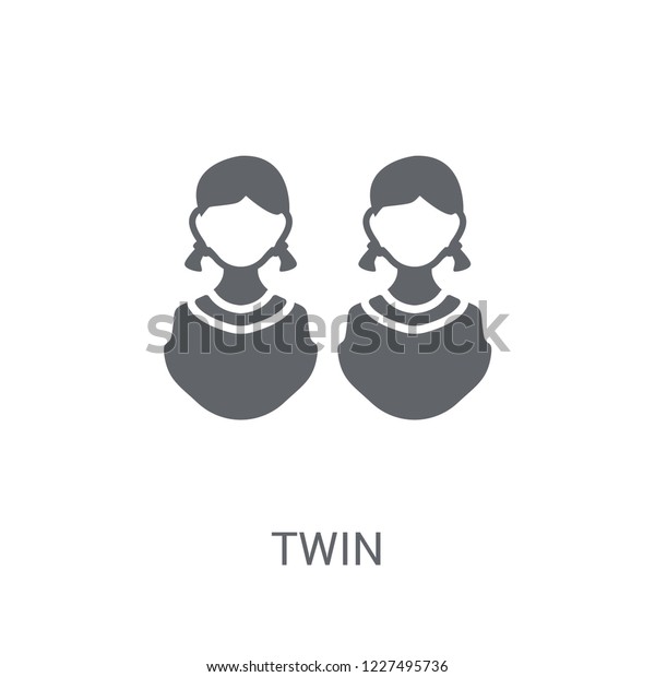 Twin Icon Trendy Twin Logo Concept: vector de stock (libre de regalías ...