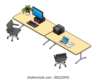 Occupied Hot Desk Chair Power Points: เวกเตอร์สต็อก (ปลอดค่าลิขสิทธิ์ ...