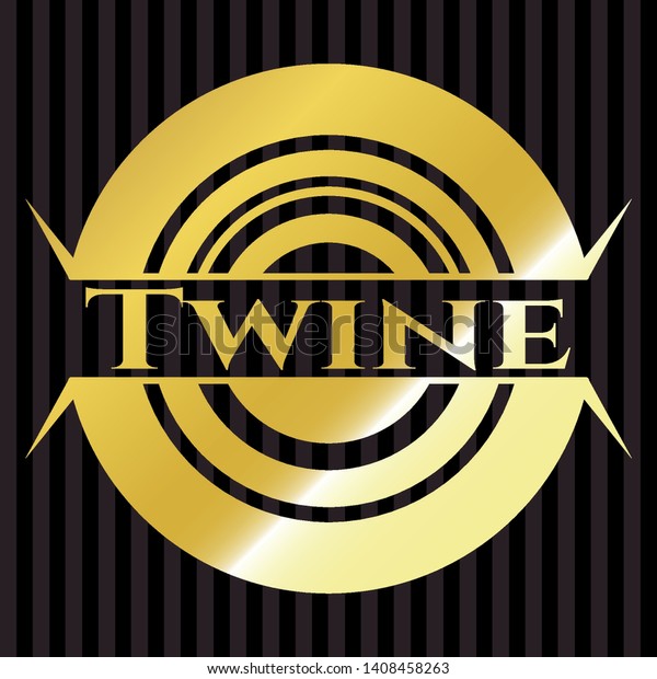 Twine Golden Emblem Badge Vector Illustration Stock Vector (Royalty ...