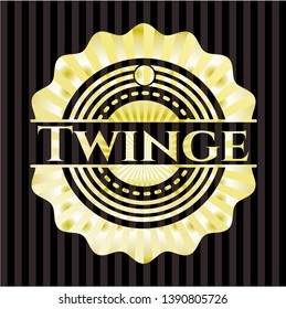 Twinge Golden Emblem Badge Vector Illustration Stock Vector (Royalty ...