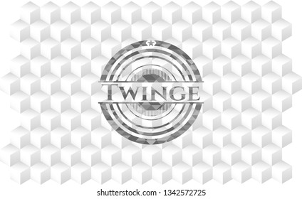 Twinge Grey Emblem Cube White Background Stock Vector (Royalty Free ...