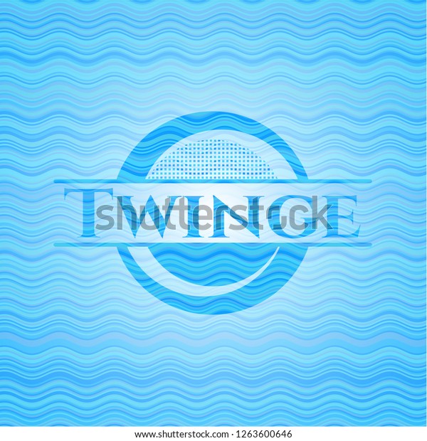 Twinge Sky Blue Water Style Emblem Stock Vector (Royalty Free ...