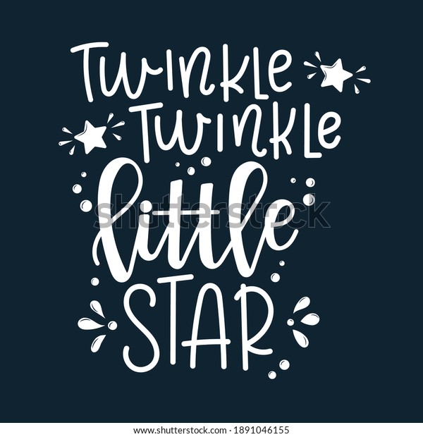 Twinkle Twinkle Little Star Hand Drawn Stock Vector (Royalty Free ...