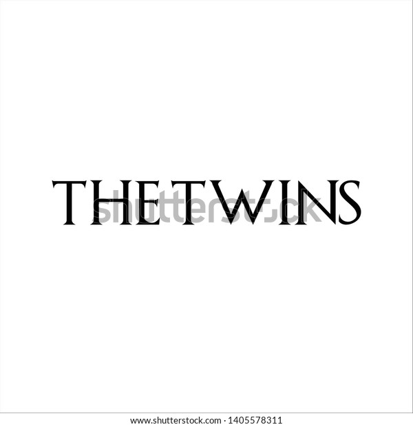 Twins Typography Vector Illustration Stock Vector (Royalty Free ...