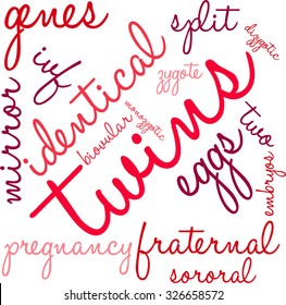Twins Word Cloud On White Background Stock Vector (Royalty Free ...