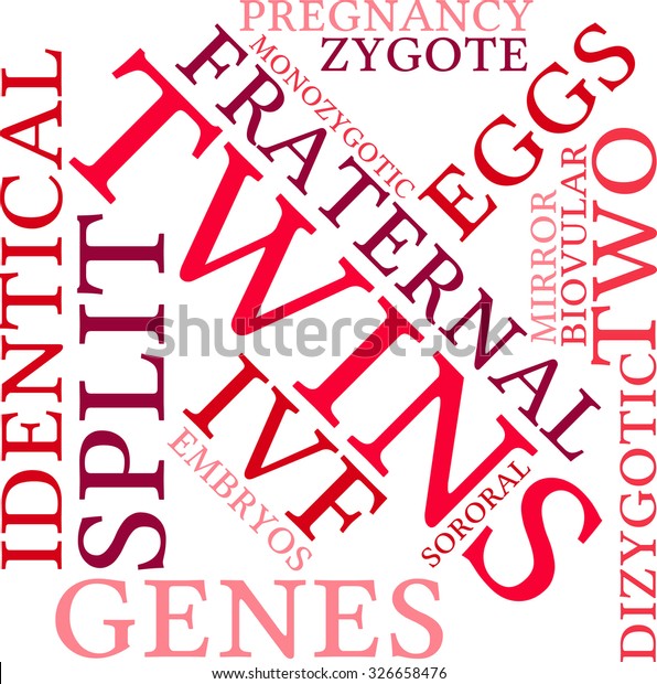 Twins Word Cloud On White Background Stock Vector (Royalty Free ...