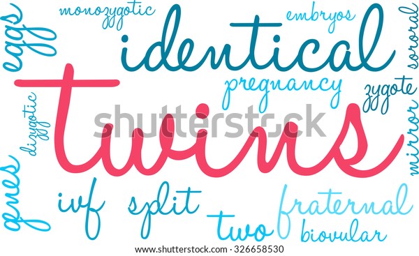 Twins Word Cloud On White Background Stock Vector (Royalty Free ...
