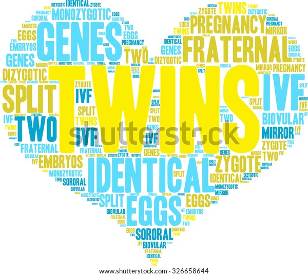 Twins Word Cloud On White Background Stock Vector (Royalty Free ...