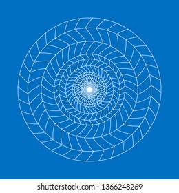 Twirling Spin Circle Circular Geometric Pattern Stock Vector (Royalty ...