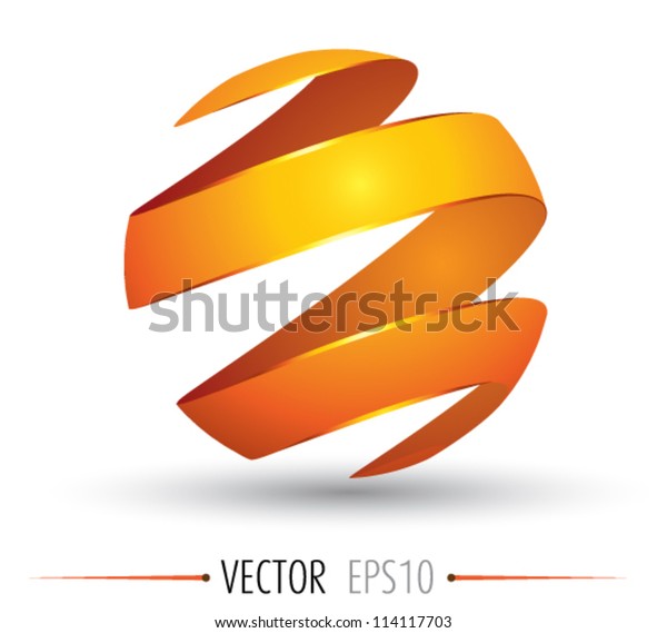 Twist Ball Orang Stock Vector (Royalty Free) 114117703