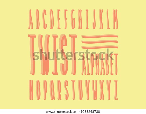 Twist Font Vector Alphabet Letters Typeface Stock Vector (Royalty Free ...