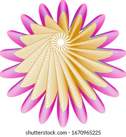 Twisted 3d Flower Shape Illustration Stock Vector (Royalty Free ...