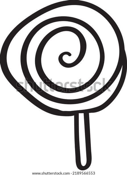 Twisted Candy On Stick Stock Vector (Royalty Free) 2189566553 ...