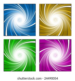 Twisted Color Burst Stock Vector (Royalty Free) 24490054