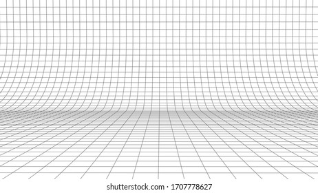Twisted Grid On White Background 3d Stock Vector (Royalty Free ...