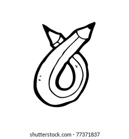 Twisted Pencil Cartoon Stock Vector (Royalty Free) 77371837 | Shutterstock