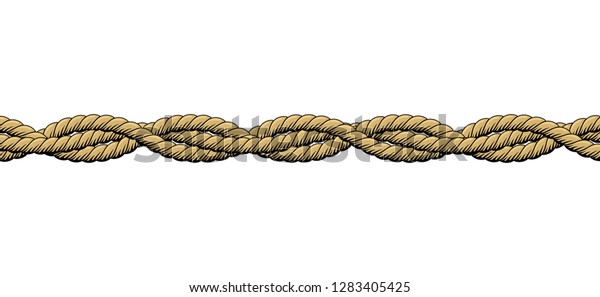 Twisted ropes. Braided ropes on white background. Isolated vector ...