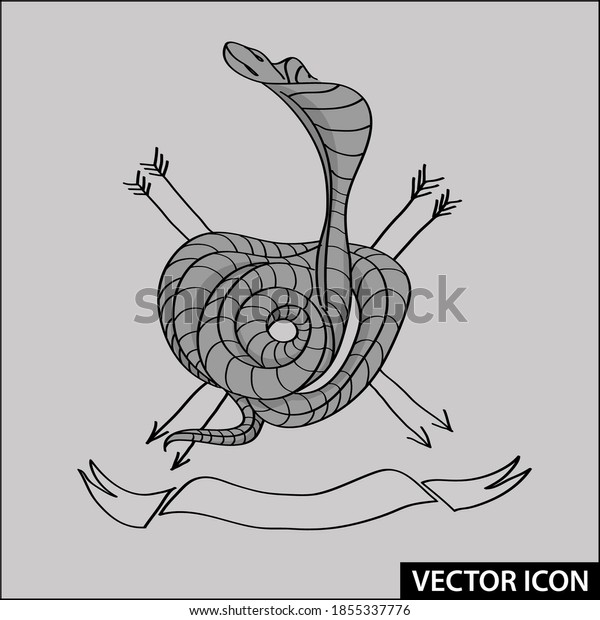 Twisted Snake Sign Club Vector Stock Vector (Royalty Free) 1855337776 ...