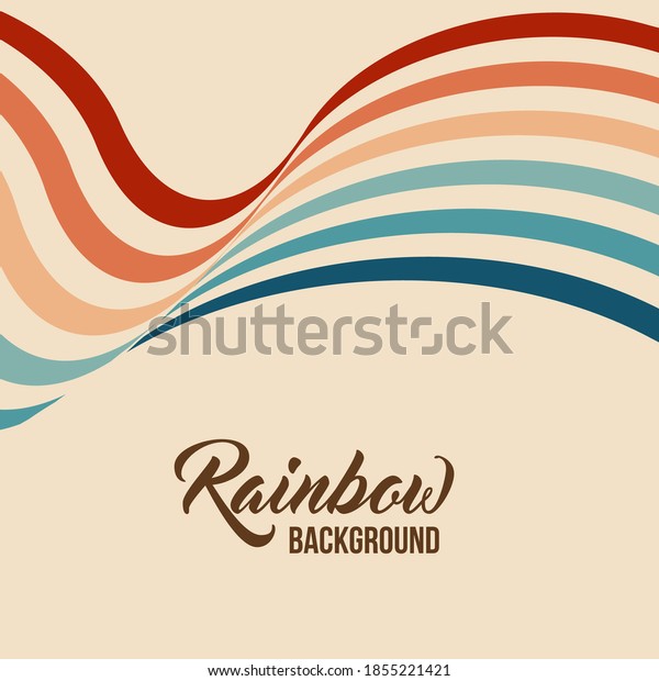 Twisted Waving Rainbow Flag 80s Retro: vetor stock (livre de direitos ...