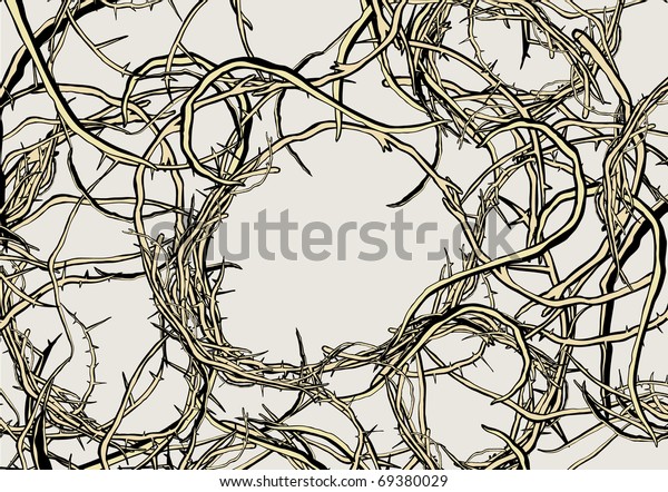 Twisty Thorns Branches Stock Vector (Royalty Free) 69380029 | Shutterstock
