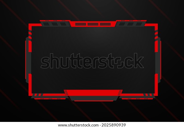 Twitch Stream Overlay Design Face Cam Stock Vector (Royalty Free ...