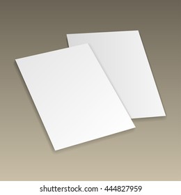 Two A4 Paper On Isolated On Stock Vector (Royalty Free) 444827959 ...