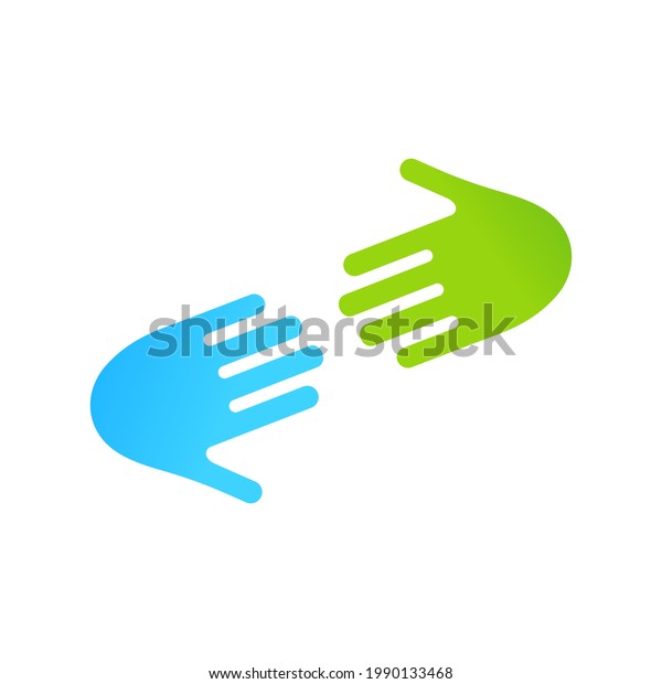Two Arms Hands Symbolizing Team Teamwork Stock Vector (Royalty Free ...