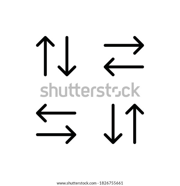 Two Arrow Icon Logo Illustration Vector Stock Vector (Royalty Free ...
