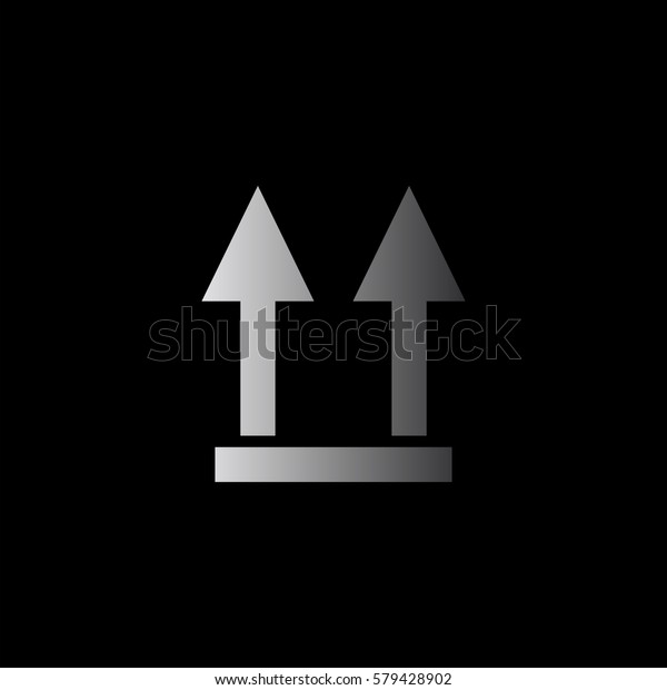 Two Arrow Sign Black Vector Icon Stock Vector (Royalty Free) 579428902 ...