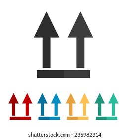 Two Arrow Sign Vector Icon Flat Stock Vector (Royalty Free) 235982314 ...