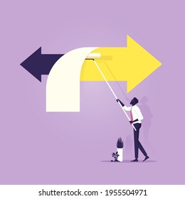 Two Arrow Signs Representing New Way Stock Vector (Royalty Free ...