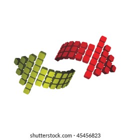 Two Arrow Twirl Stock Vector (Royalty Free) 45456823 | Shutterstock