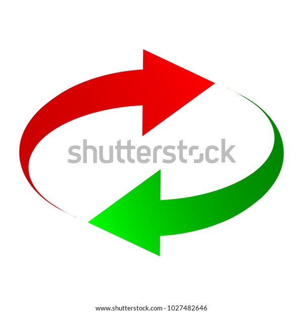 Two Arrows Green Red Stock Stock Vector (Royalty Free) 1027482646 ...