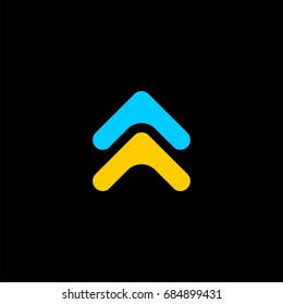 Two Arrows Logo Template Illustration Design Stock Vector (Royalty Free ...