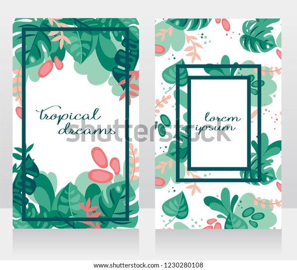Two Banners Tropical Design Can Be Stock Vector (Royalty Free ...