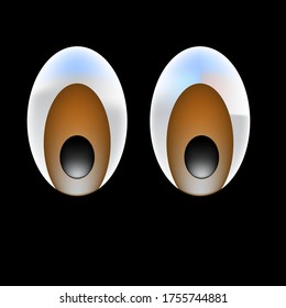 Two Beautiful Eyes Vector Design Stock Vector (Royalty Free) 1755744881 ...