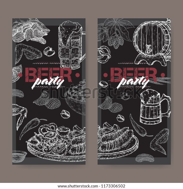 Two Beer Party Labels Beer Keg Stock Vector (Royalty Free) 1173306502 ...