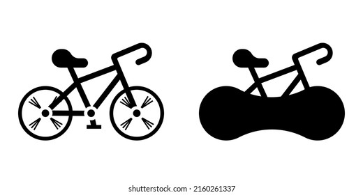 Two Bikes Pictogram Vector Illustration Stock Vector (Royalty Free ...
