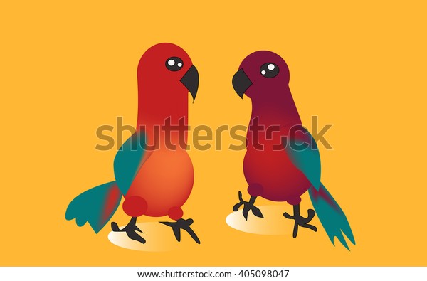 Two Bird Design Cartoon By Illustration Stock Vector (Royalty Free ...