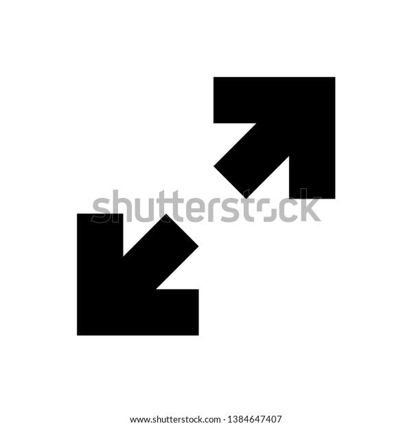 Two Black Arrows Diagonally Black Arrows Stock Vector (Royalty Free ...
