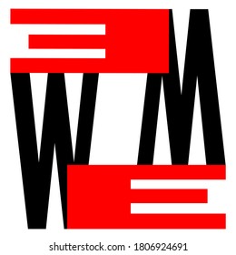 Two Black Red Words We Inverted Stock Vector (Royalty Free) 1806924691 ...