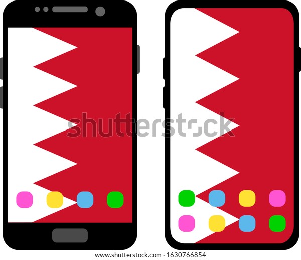 Two Black Smartphones Home Screen Wallpaper Stock Vector (Royalty Free ...