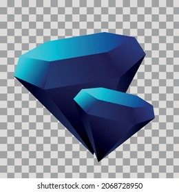 Two Blue 3d Diamonds Together Stock Vector (Royalty Free) 2068728950 ...