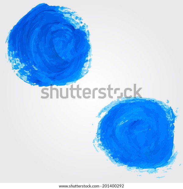 Two Blue Paint Swatches Abstract Artistic Stock Vector (Royalty Free ...