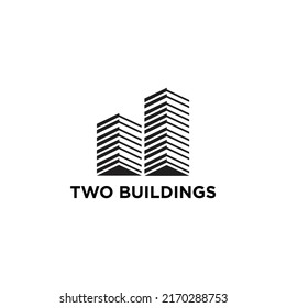 Two Buildings Logo Design Modern Stock Vector (Royalty Free) 2170288753 ...