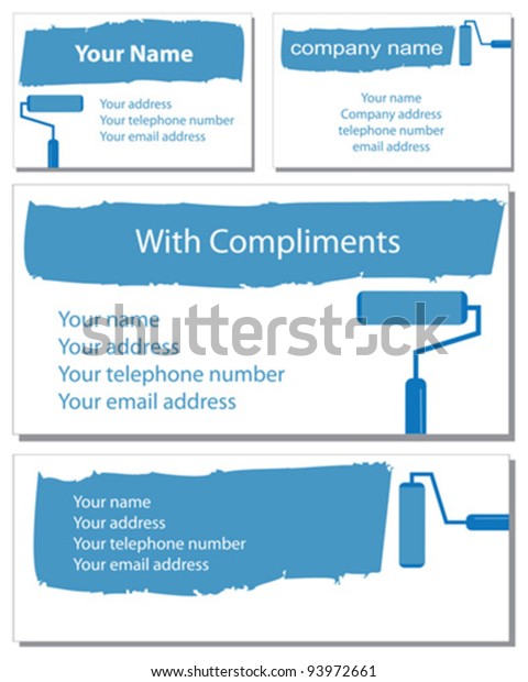 Two Business Card Designs Compliment Slip Stock Vector (Royalty Free ...