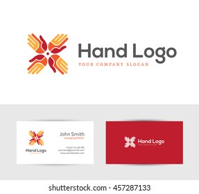 Two Business Card Templates Logo Four Stock Vector (Royalty Free ...