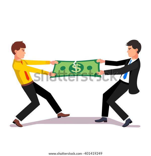 Two Business Man Fighting Over Market Stock Vector (Royalty Free ...